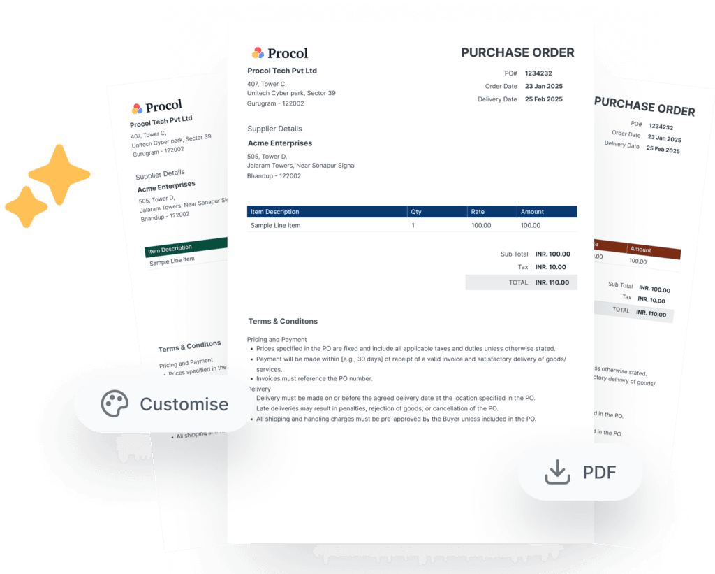 Try the best online Purchase Order Generator