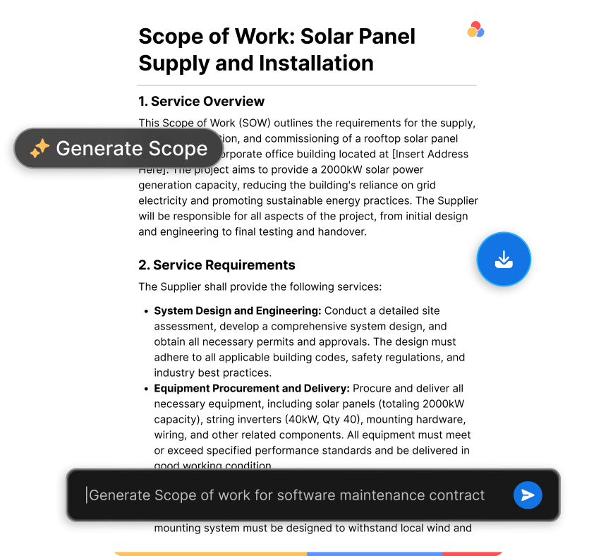 Free scope of work generator | Create custom SOWs instantly