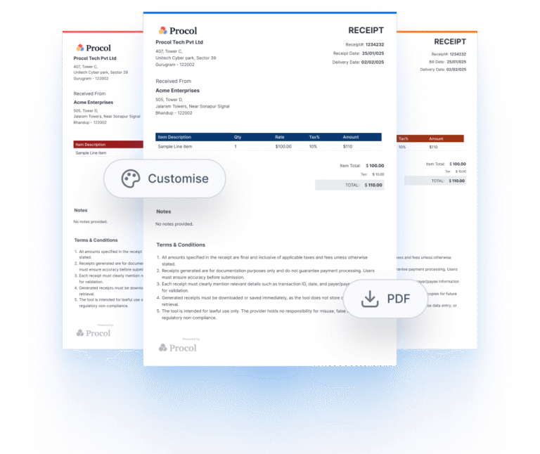 Free Receipt Generator - Make Custom Receipts Online in Seconds!