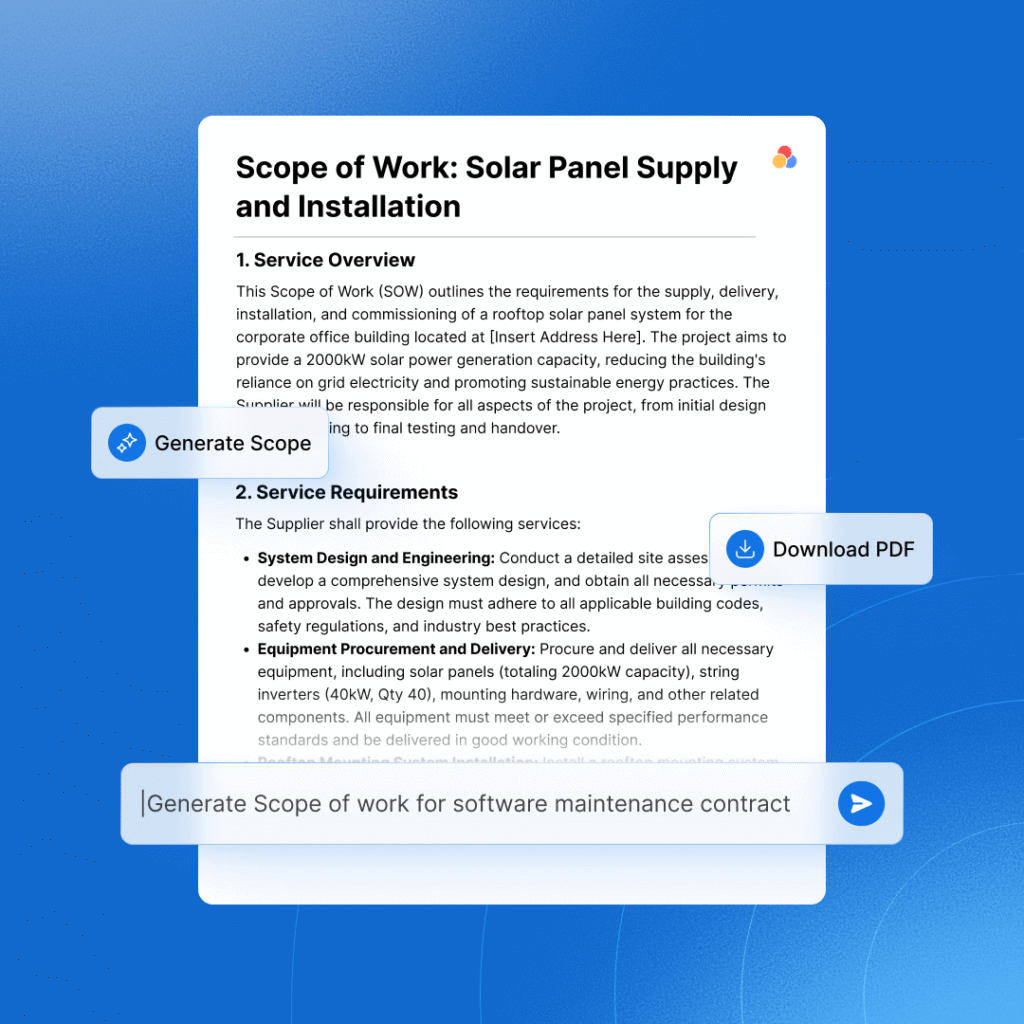 Free scope of work generator | Create custom SOWs instantly